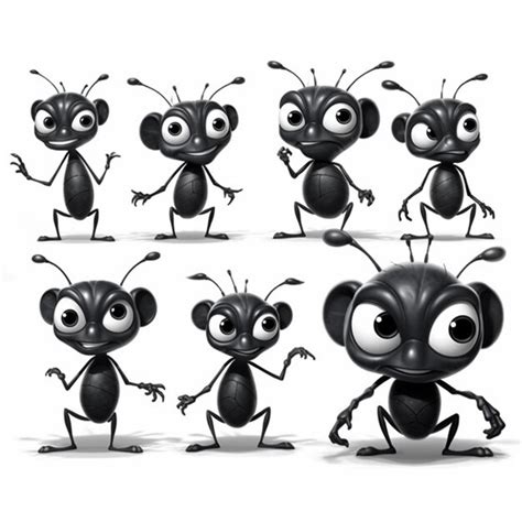 Premium Photo A Close Up Of A Group Of Cartoon Bugs With Different