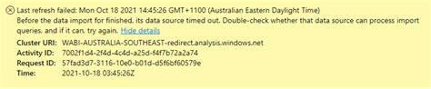 Schedule Refresh Failed Error Microsoft Fabric Community