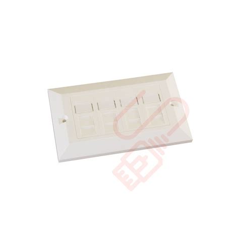 Excel Cat6 Double Faceplate With 4x RJ45 Modules White Networking Cables