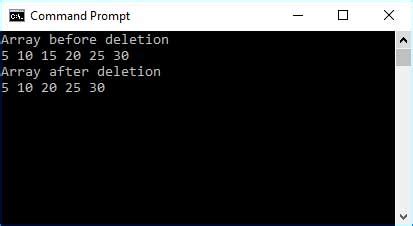 Delete Element In Array C Programming Questions Bank Uk Academe