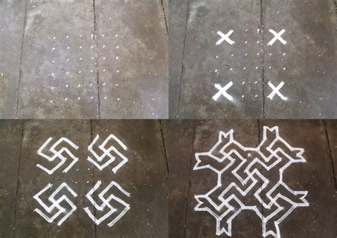 Rangoli Designskolam 6 Pulli 6 Varisai Nerpulli Kolam