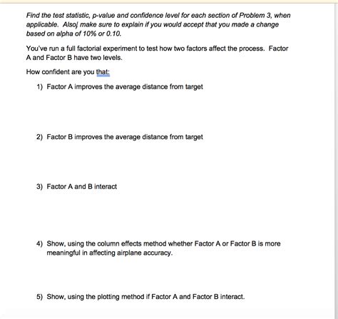 Solved Find The Test Statistic P Value And Confidence Level Chegg