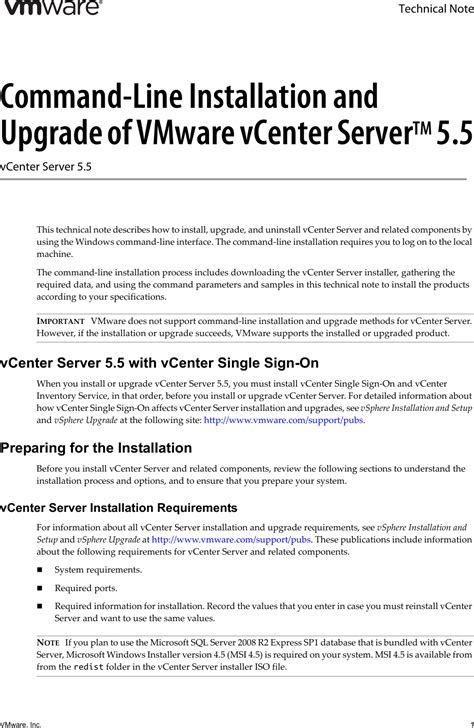 Vmware Command Line Installation And Upgrade Of Vcenter Servertm