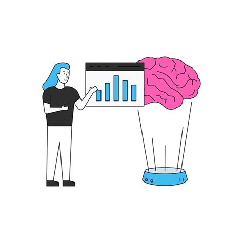 Premium Vector The Girl Is Working On A Mental Intelligence Graph