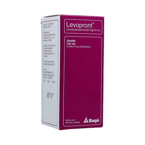 Levopront Jarabe Adulto X 120ml Drogas Económicas