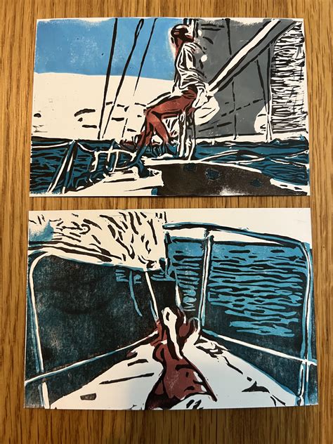 Each Was Made With 2 Blocks 1 With Multiple Colors And One Black Rprintmaking