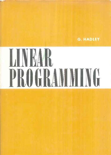 Old Books Collectible And Foreign Science Mathematics Linear Programming