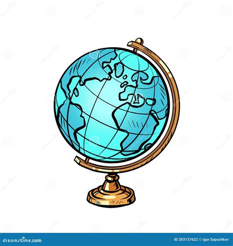 School Globe Planet Earth Stock Vector Illustration Of Cartography
