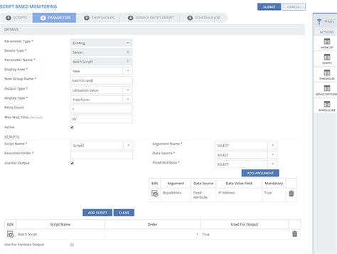 Configuring Script Based Monitoring