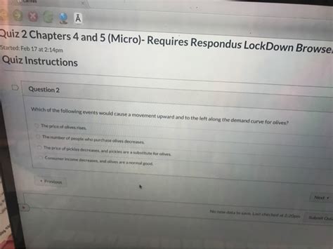 Solved Canvas Quiz 2 Chapters 4 And 5 Micro Requires Chegg