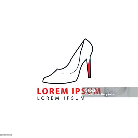 Ilustración De Ilustración Vectorial Del Logotipo De Zapatos De Mujer