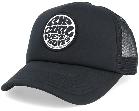 Wetty Curved Black Trucker Rip Curl Caps Hatstoreworld
