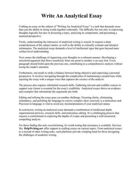 Sample Textual Analysis Essay Judson University Pdf