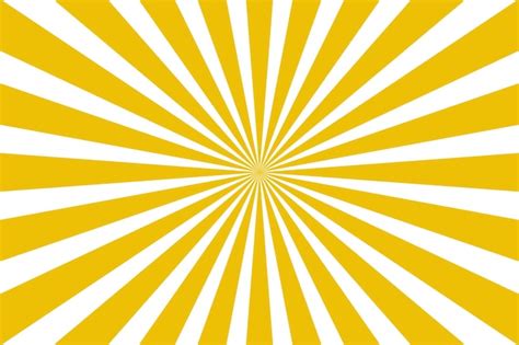 Sunburst Jaune Moderne Abstrait Rayons De Soleil Vector Illustration