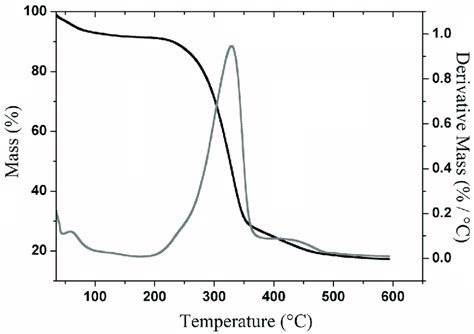 Thermogravimetric Curves And Their Derivatives Tga Dtg Curves For