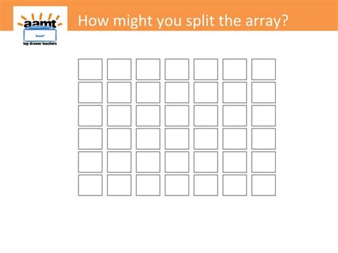 Top Drawer Teachers Splitting Arrays Into Known Parts Ppt