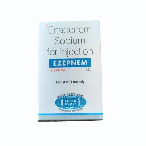 Ertapenem Sodium Injection 1 G At ₹ 1650 Box In Jaipur Id 2851907143355