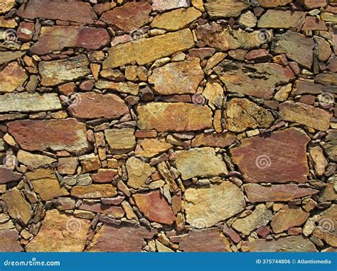 Stone Cladding Detail On The Exterior Wall Of A Chapel Stock Image