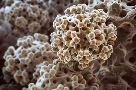 Premium Photo Human Papillomavirus Hpv Magnified Under A Powerful