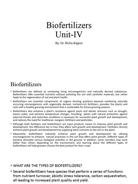 Biofertilizers Pdf Compost Plant Nutrition