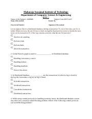 Quiz3 Docx Maharaja Surajmal Institute Of Technology Department Of