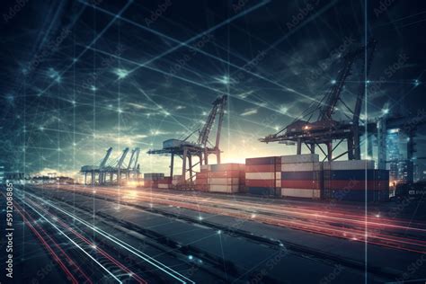 Generative Ai Smart City With Connected Infrastructure And Sustainable Energy Sources Stock