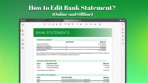 Best Way How To Edit Bank Statement