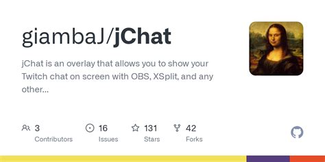 Github Giambajjchat Jchat Is An Overlay That Allows You To Show Your Twitch Chat On Screen