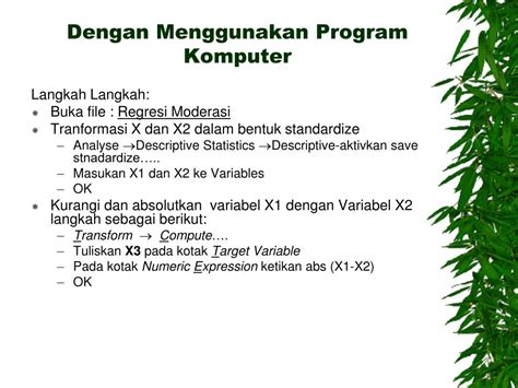 Ppt Analisis Regresi Dengan Variabel Moderating Powerpoint Presentation Id 5731530