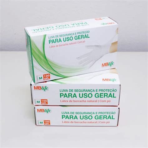Luva De Procedimento De Uso Geral Látex Com Pó Tam M Kit Com 05 Caixas