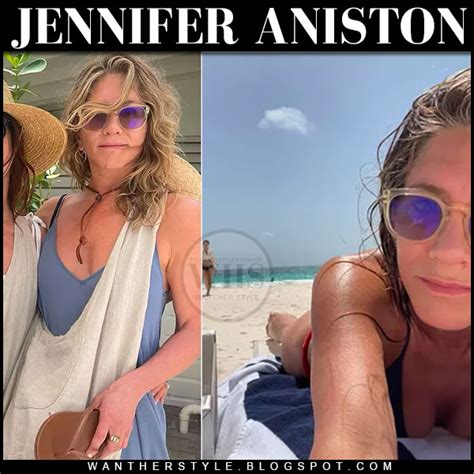 Jennifer Aniston In Purple Clear Frame Oliver Peoples Finley Sunglasses