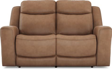 Drew And Jonathan Davidson 3 Pc Caramel Brown Leather Dual Power