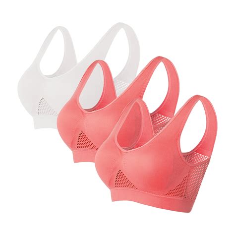 Wlylont 3pc Womens High Impact Sports Bra Full Coverage With Wire