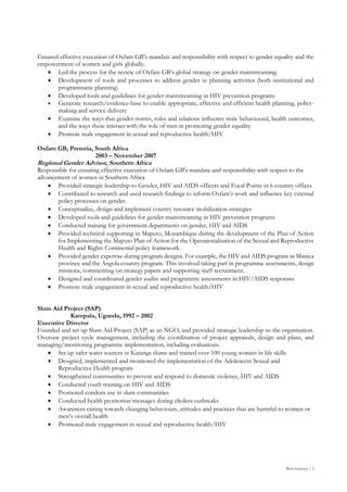 6 Development Consultant CV PDF