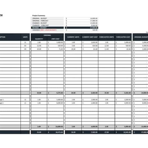 Excel Construction Templates