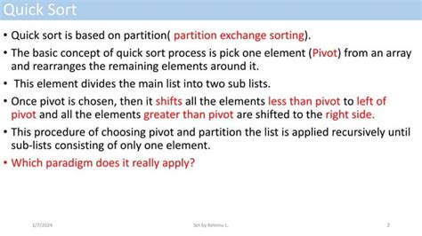 Ch2 Part Iii Advanced Sorting Algorithmspptx