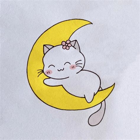 猫的简笔画图片彩色怎么画又好看简单（热门10张） 简笔画图片大全