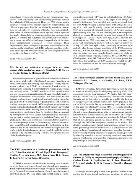 Pdf 222 The Attentional Effect In Attention Deficit Hyperactivity Disorder Adhd By