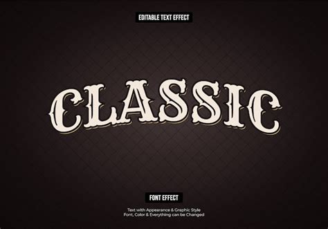 Premium Vector Classic Vintage Font Text Effect