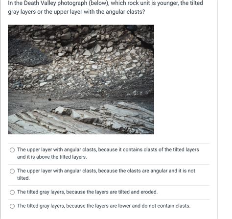 Solved In The Death Valley Photograph Below ﻿which Rock