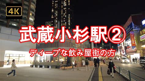 4k【夜の武蔵小杉駅周辺②】【ディープな飲み屋街の方】【上を見上げればタワマン】【センターロード小杉】【東急南口1～】神奈川県川崎市