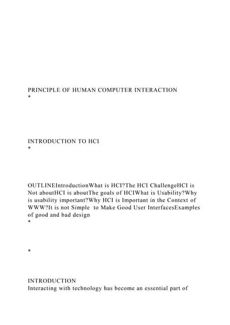 Introduction To Human Computer Interaction Ppt