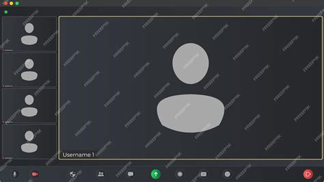 Premium Vector Template Video Conference User Interface Application For Social Communication