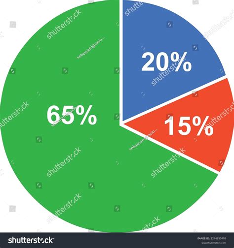Vector Illustration Pie Chart Percentage Numbers Stock Vector Royalty