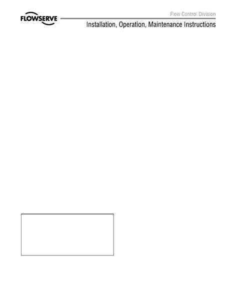 Flowserve Valtek Mark One Three Way Control Valve User Manual 4 Pages