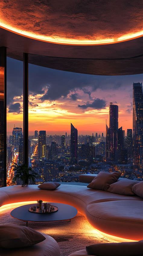 Современная гостиная с умными технологиями и уютным дизайном【2025】 建物 景色