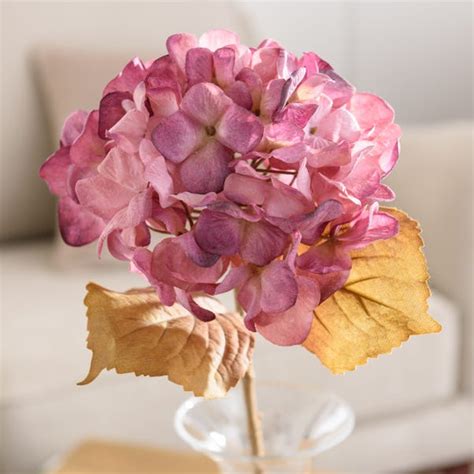 Artificial Dried Hydrangea Stem Dunelm