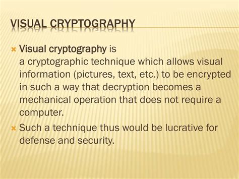 Ppt Visual Cryptography Powerpoint Presentation Free Download Id 2247143