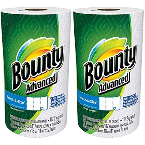 Bounty Advanced Select A Size 2 X More Absorbent Paper Towels Roll 11