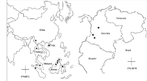 Distribution Map Of The Three Modern Trigonobalanus Species T